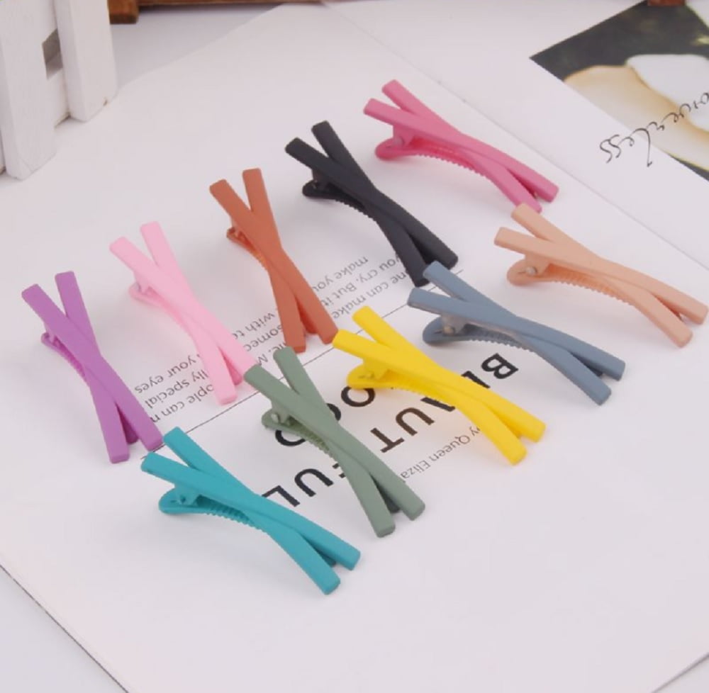 10-Pack Multi-Color Hair Clips for Women & Girls – No Bend, No Crease ...