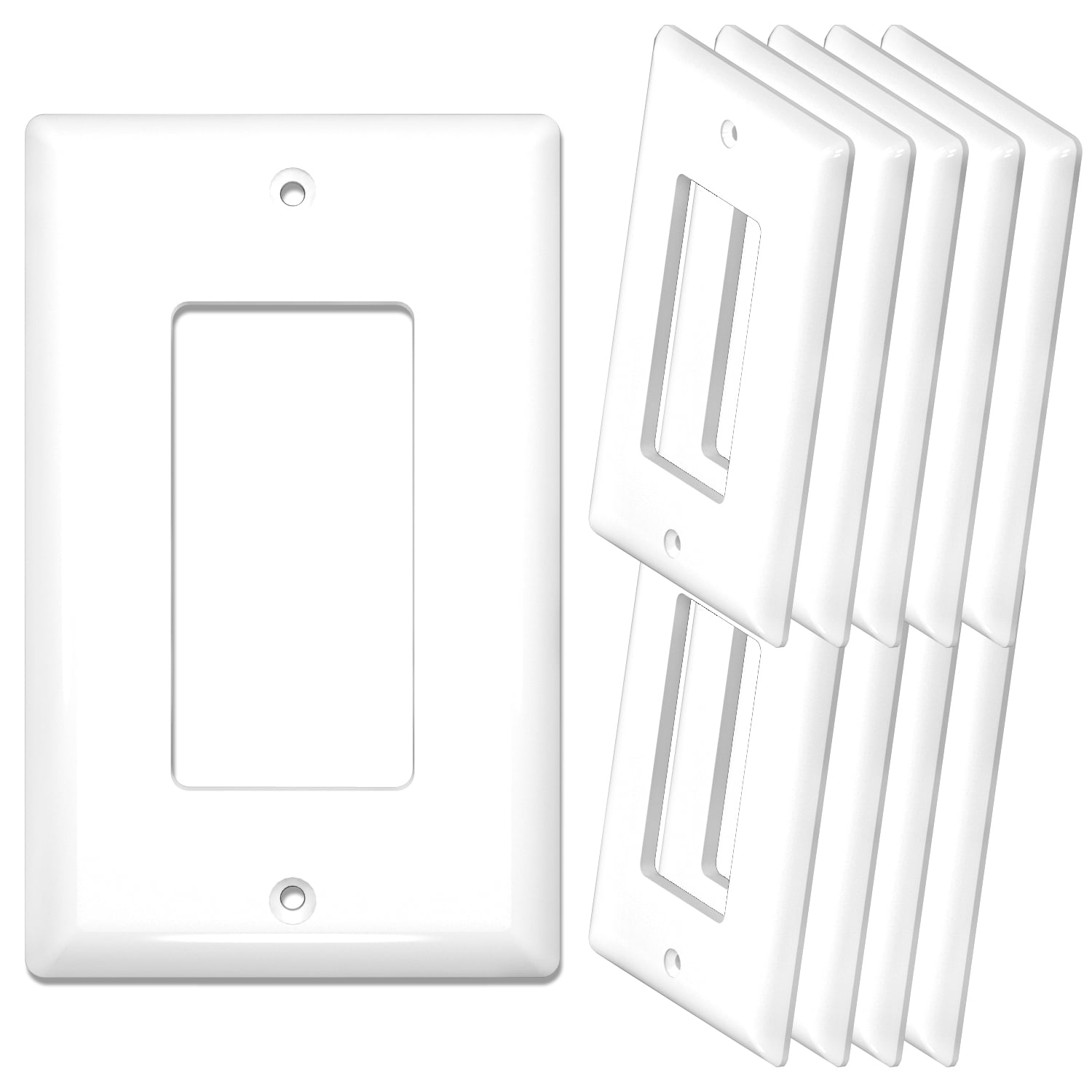[10 Pack] NEU 1-Gang Mid-Size Decorator Light Switch Outlet Cover Wall ...