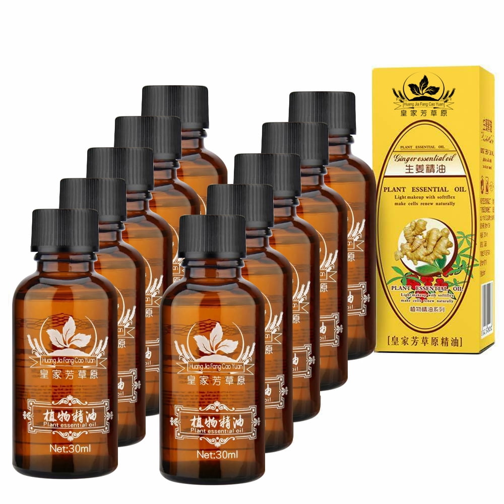 10-Pack Natural Ginger Massage Oil for SPA Massage Oils , Quickly Pain ...