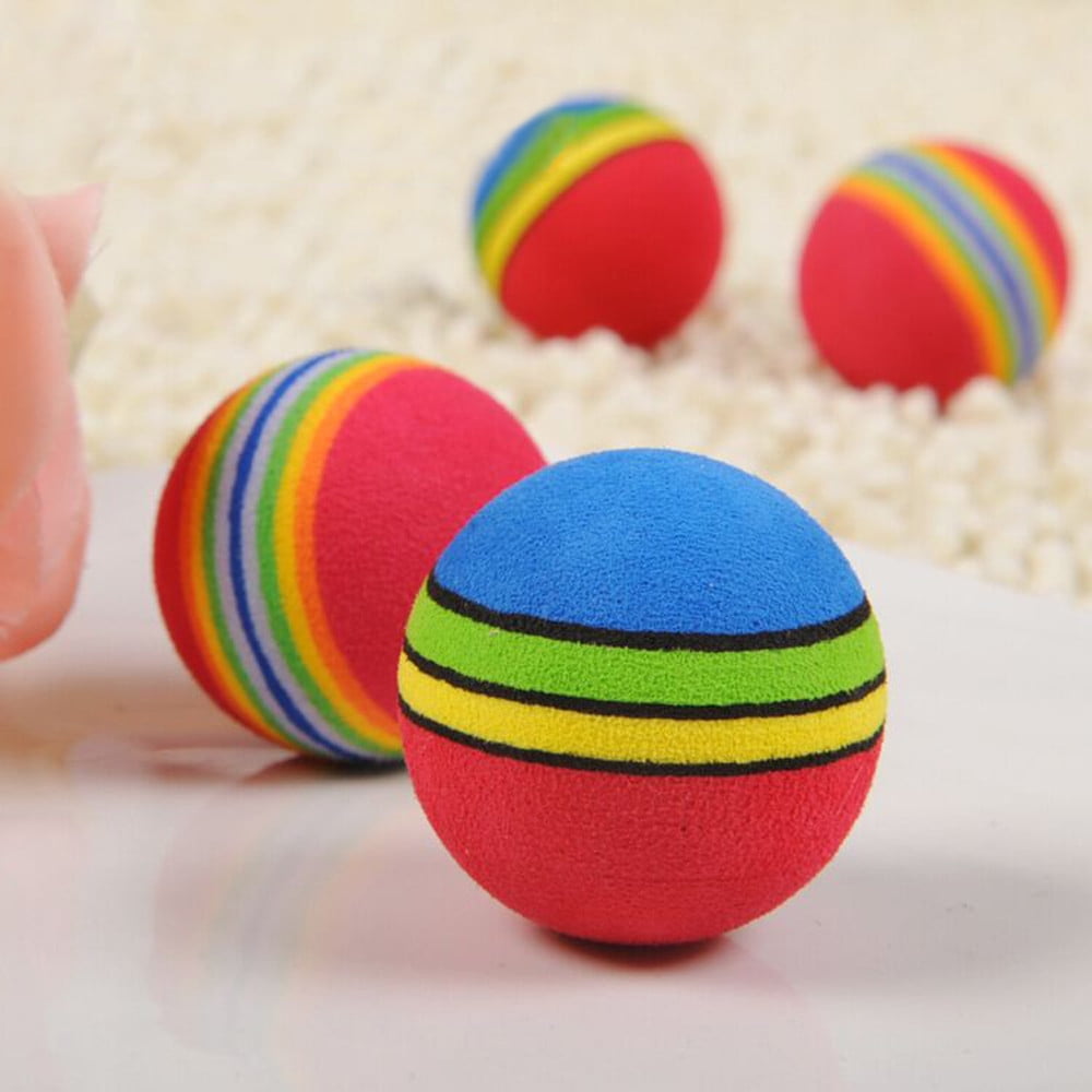 10 Pack Natural Rubber Tennis Balls for Dogs Catching Pet Dog Balls for ...