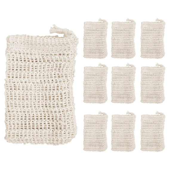 10 Pack Natural Sisal Soap Bag Exfoliating Soap Saver Pouch Holder ...