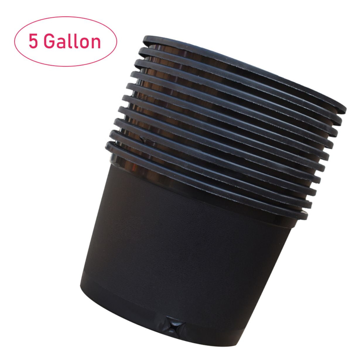 10 Pack Nursery Pot, Short 5 Gallon Nursery Container Injection Molded ...