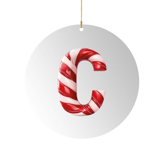 10 Pack Of 26 Letter Ornament Cane Candy Letter Ornament - Walmart.com