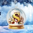 10 Pack Of 26 Letter Yellow Crystal Acrylic Car Ornament Christmas Tree ...