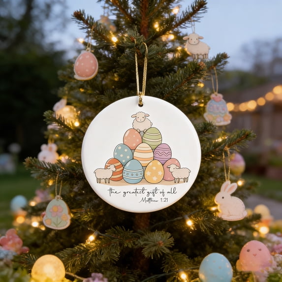 10 Pack Of 8cm Easter Decorative Pendant Party Acrylic Hanging ...