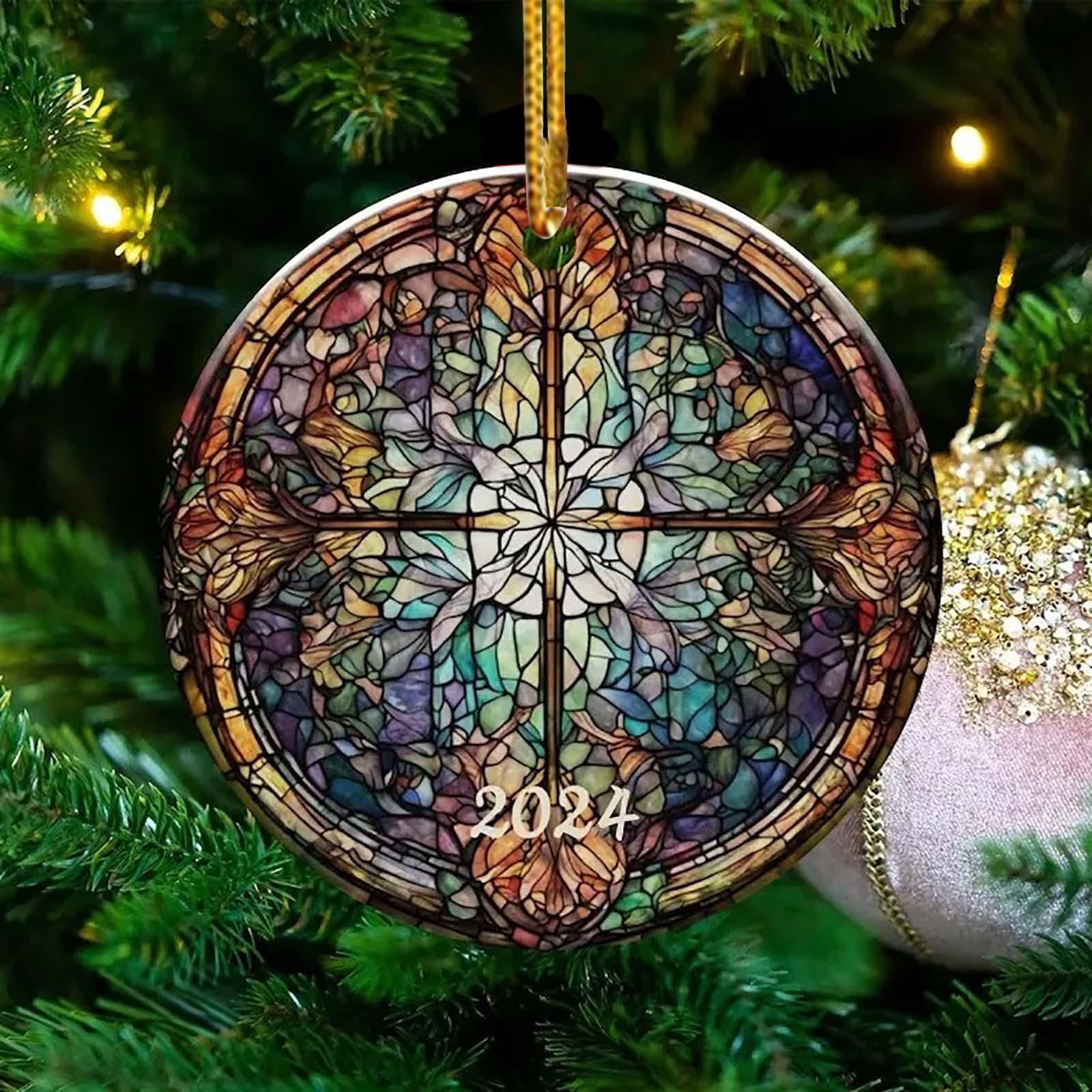 10 Pack Of Christmas Acrylic Pendant Concave Textured Round Pendant ...