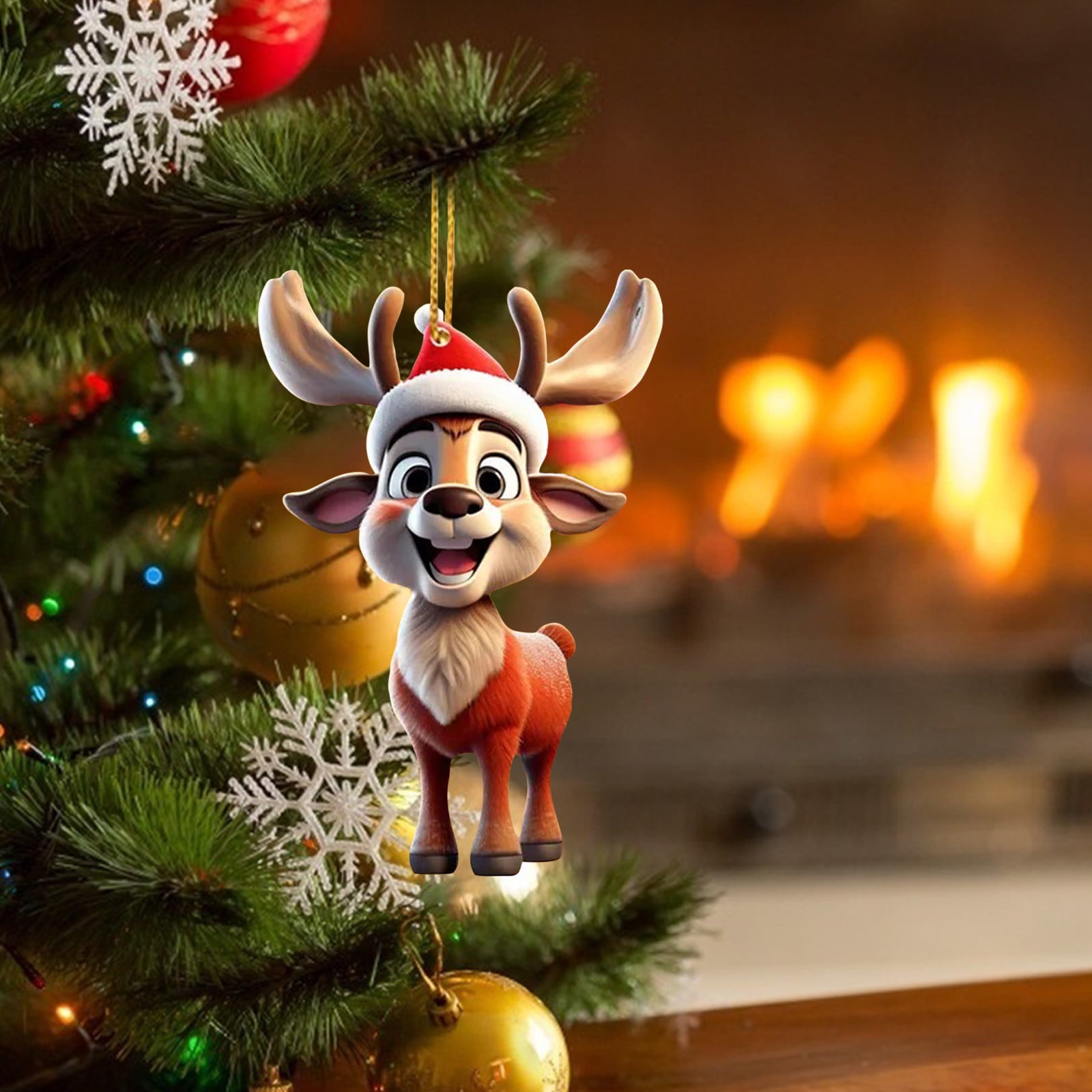 10 Pack Of Christmas Small Wapiti Car Pendant Backpack Pendant ...