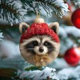 10 Pack Of Exquisite Christmas Animals Acrylic Flat Hanging Ornaments ...