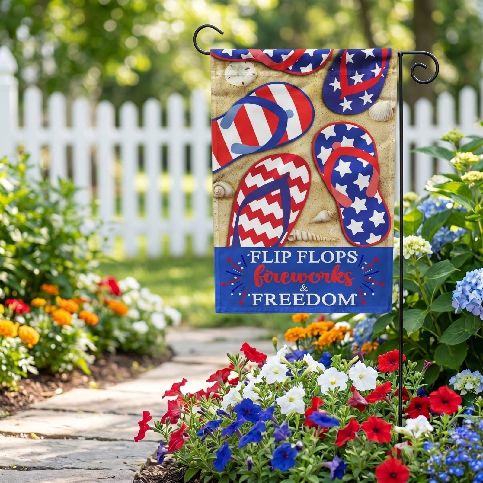 10 Pack Of Independence Day Garden Flag Arrival Digital Printed Linen ...