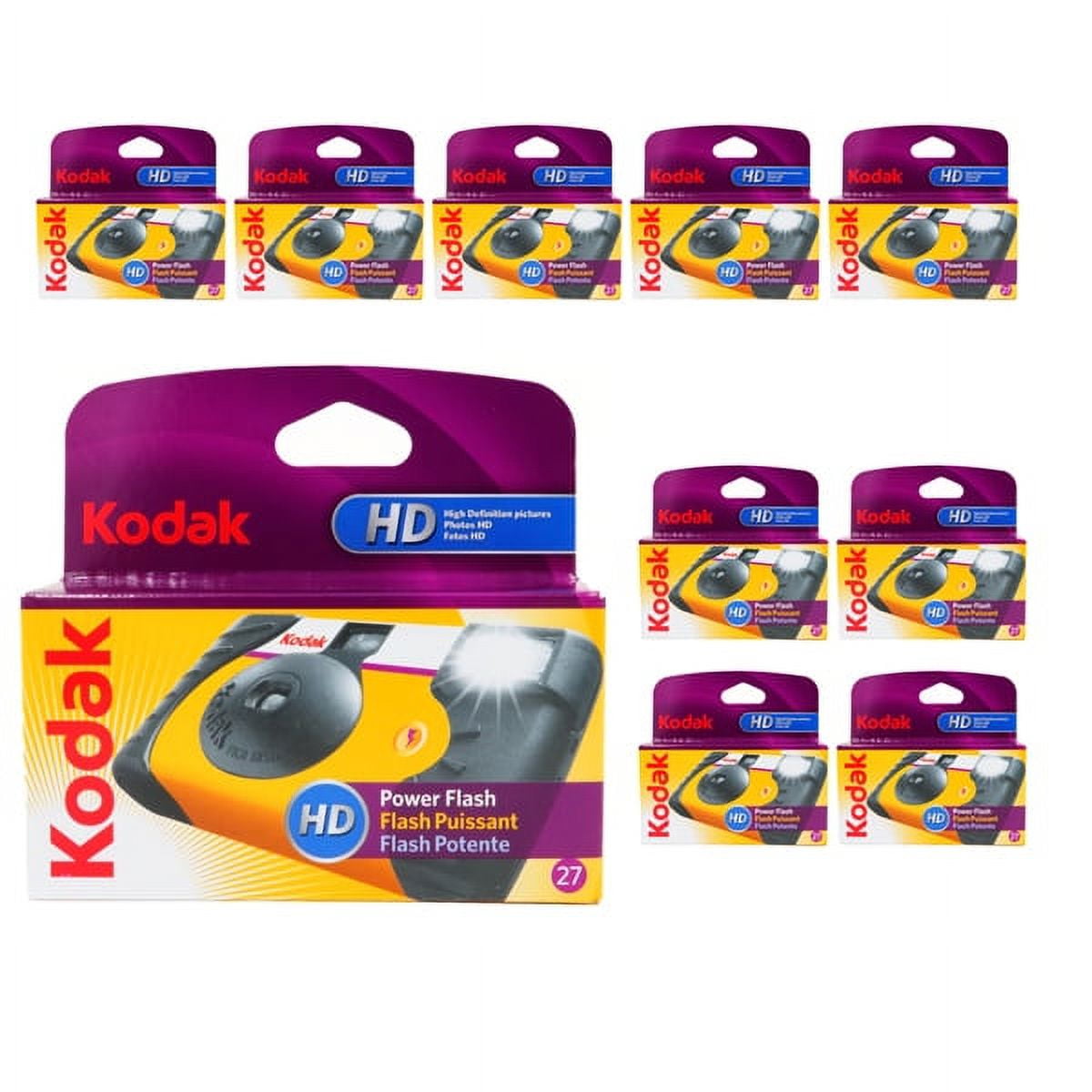 10-Pack Kodak Power Flash 35mm Single-Use HD Camera: Point-Shoot ...