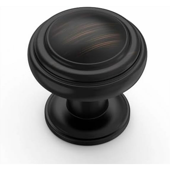 10 Pack Oil Rubbed Bronze Cabinet Knobs Single Hole Cabinet Pulls 1 Inch Drawer Knobs for ...