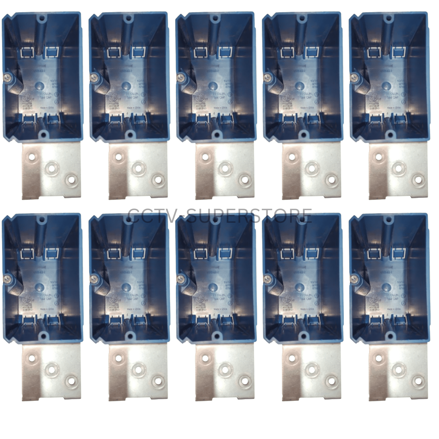 10-Pack One-Gang Horizontal Adjustable Electrical Wall Boxes 21 Cu ETL ...