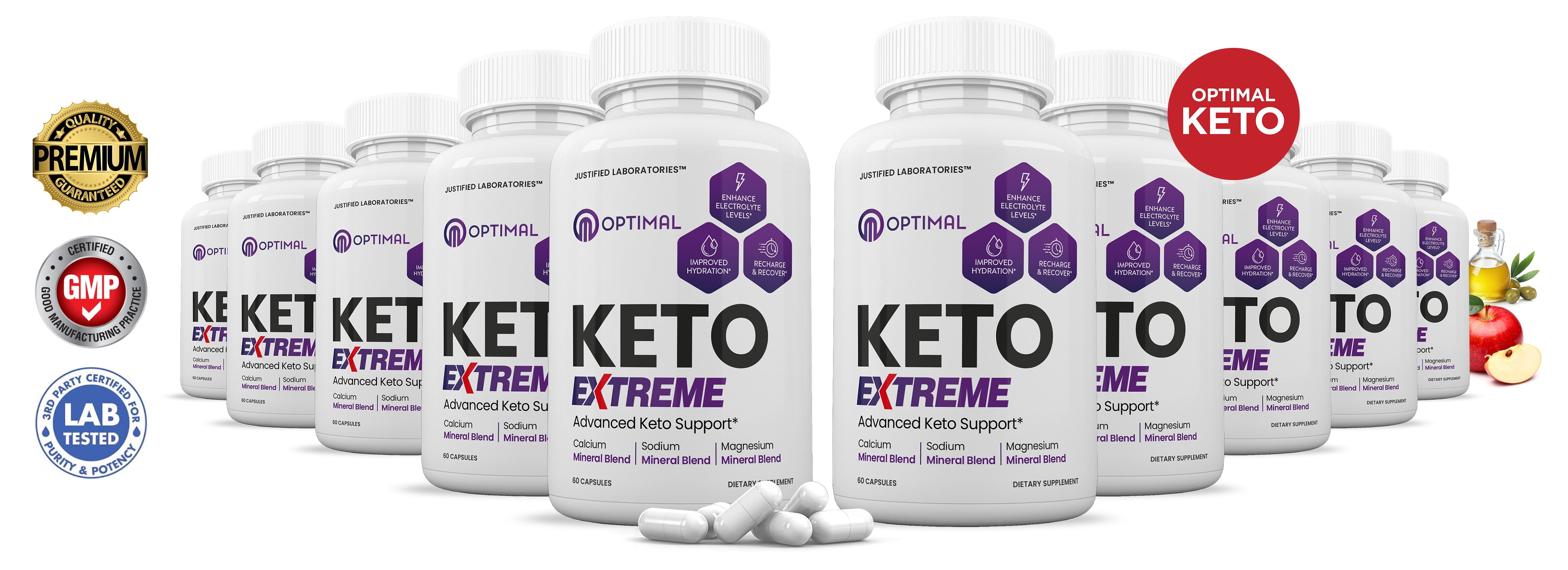 (10 Pack) Optimal Keto ACV Extreme Pills 1675mg Alternative to Gummies ...