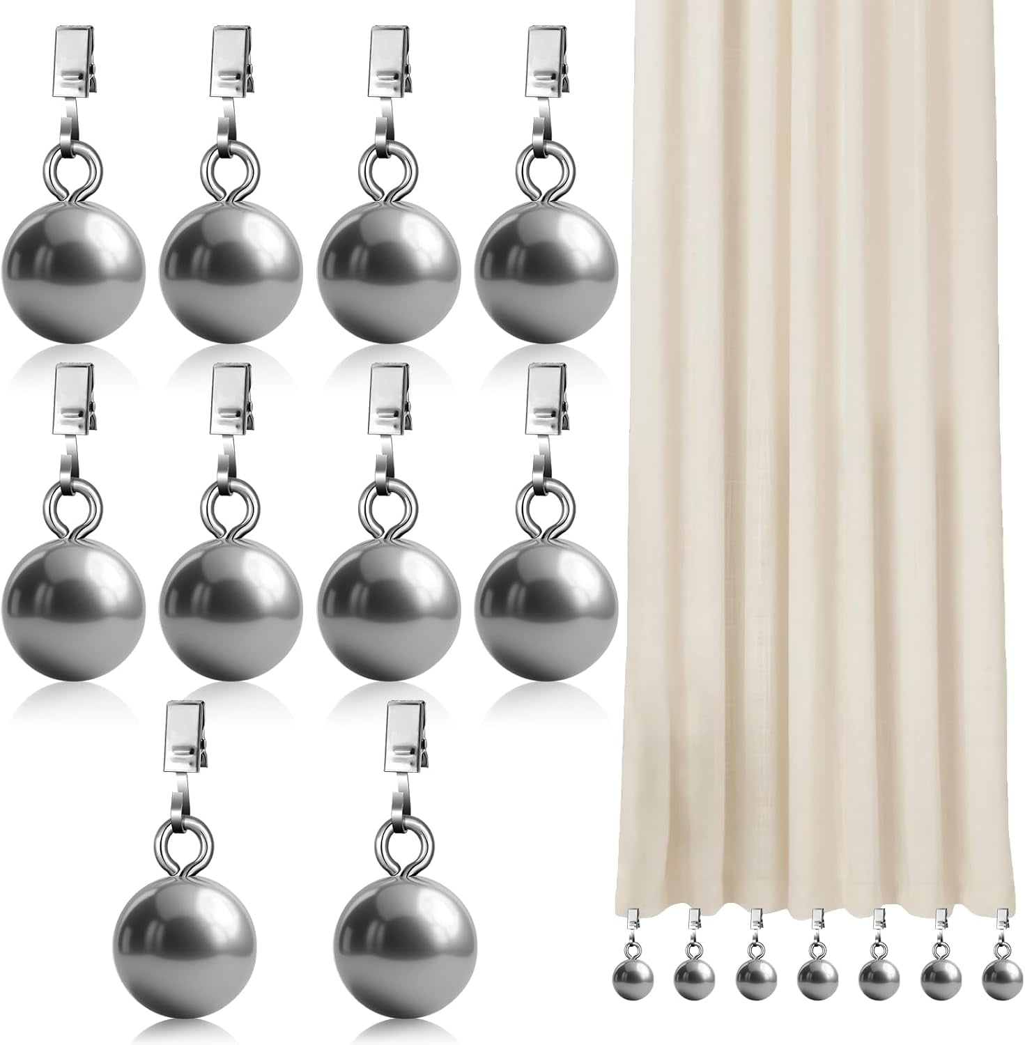10 Pack Outdoor Curtain Weights, Stainless Steel Heavy Duty Curtain ...