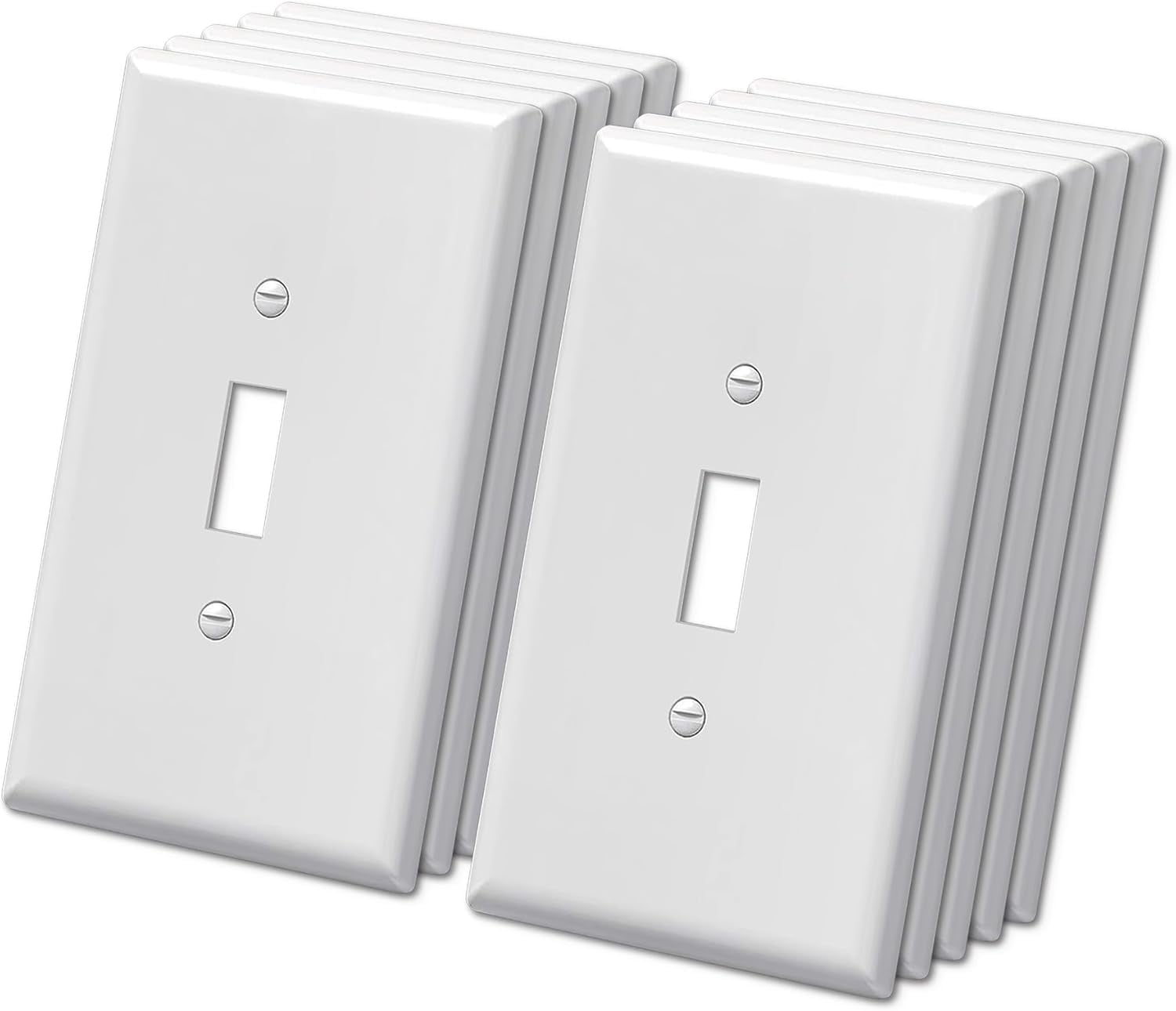 10 Pack Oversized Toggle Light Switch Wall Plate, 1-Gang Jumbo Switch ...