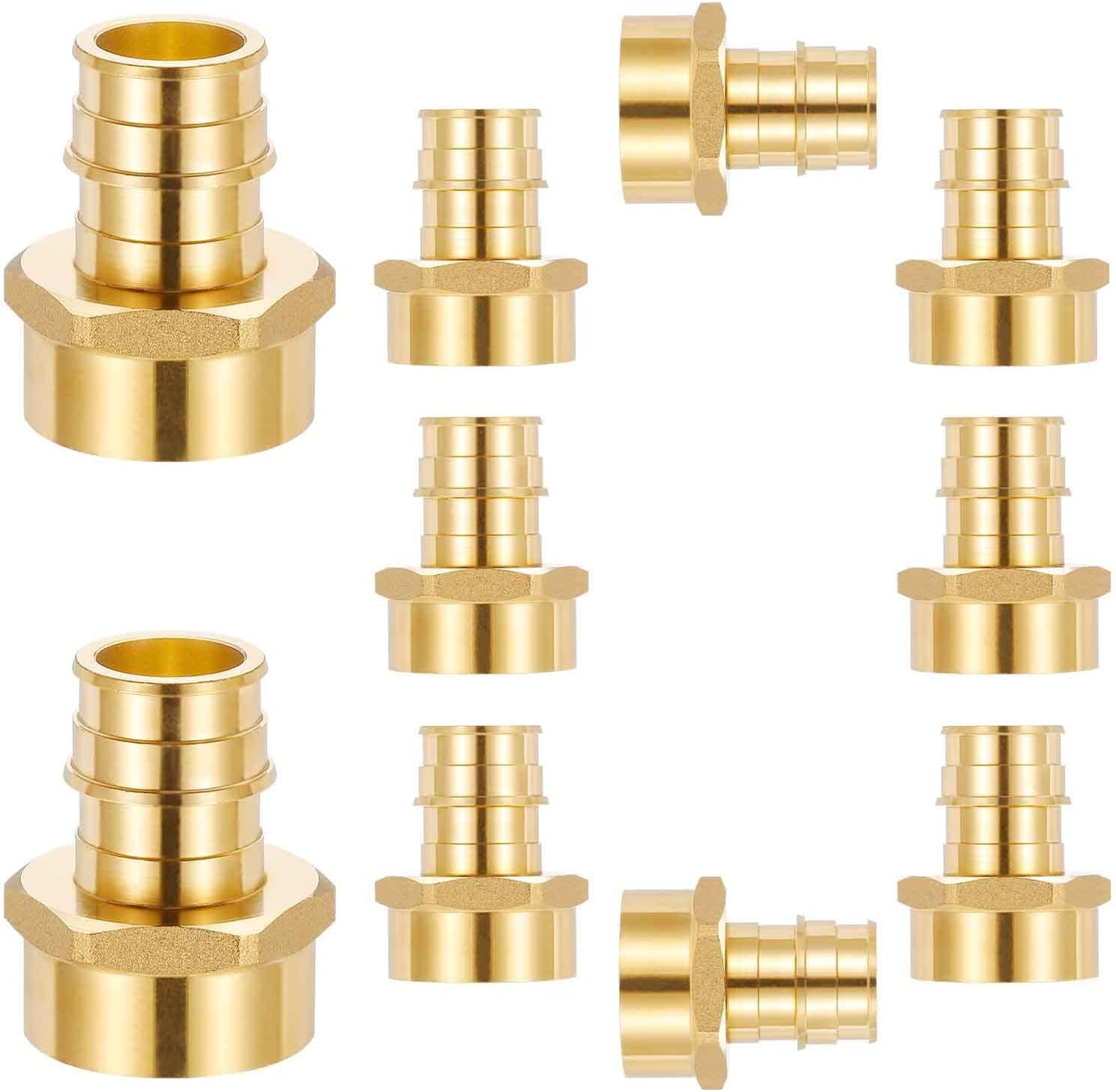 (10 Pack) PEX a Fittings 3/4 Inch Expansion Female NPT Adapter, 3/4" PEX F1960 To 3/4" NPT ...