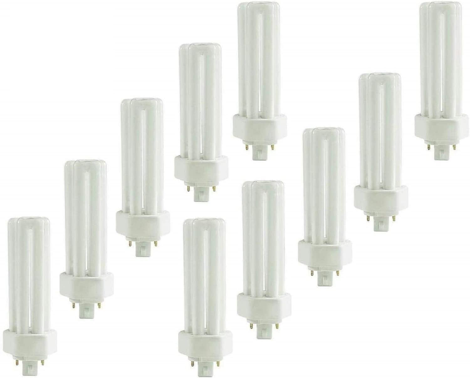 (10 Pack) PLT-32W 830, 4 Pin GX24Q-3, 32 Watt Triple Tube, Compact Fluorescent Light Bulb ...