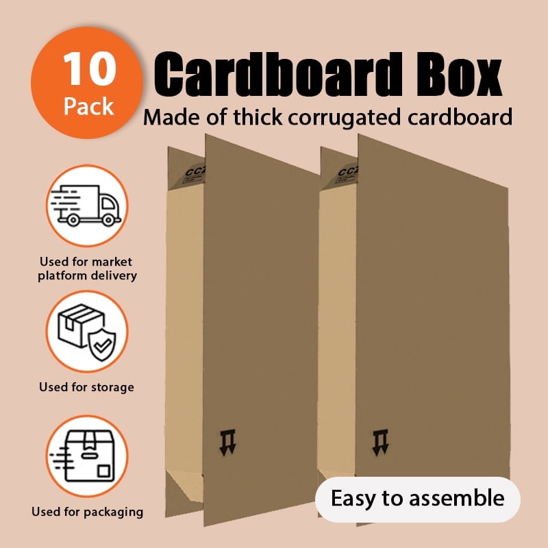 10-Pack Packaging Cartons - 24"x4"x24" Corrugated Boxes for Shipping ...