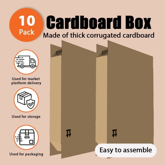 10-Pack Packaging Cartons - 24"x4"x24" Corrugated Boxes for Shipping ...