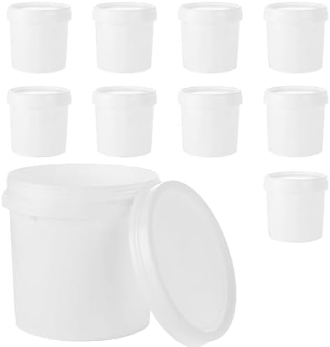 10 Pack Paint Buckets for Painting Empty Paint Cans Quart Plastic Paint ...