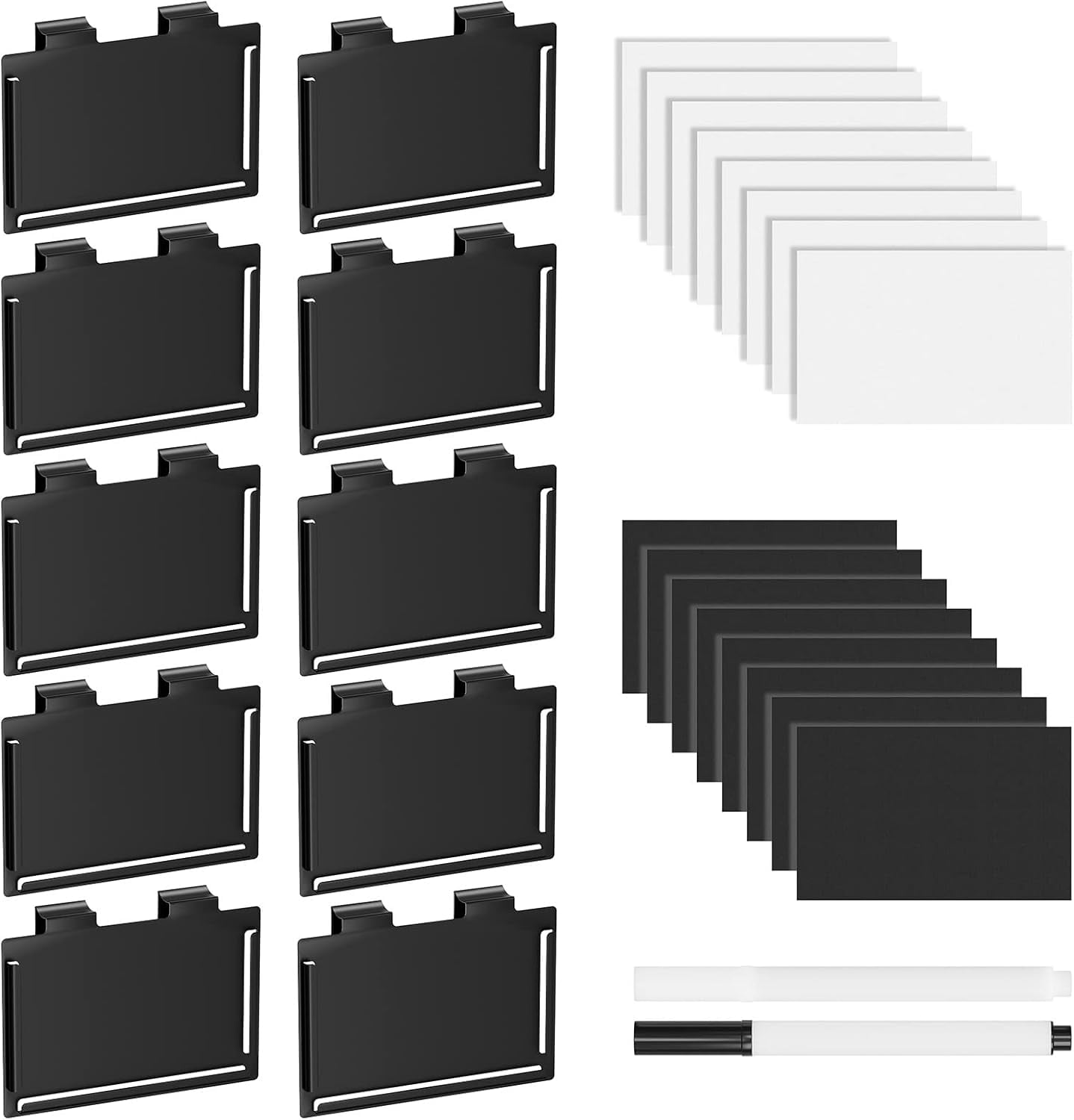 10 Pack Pantry Basket Labels Clip on for Storage Bins, with 20 Label ...