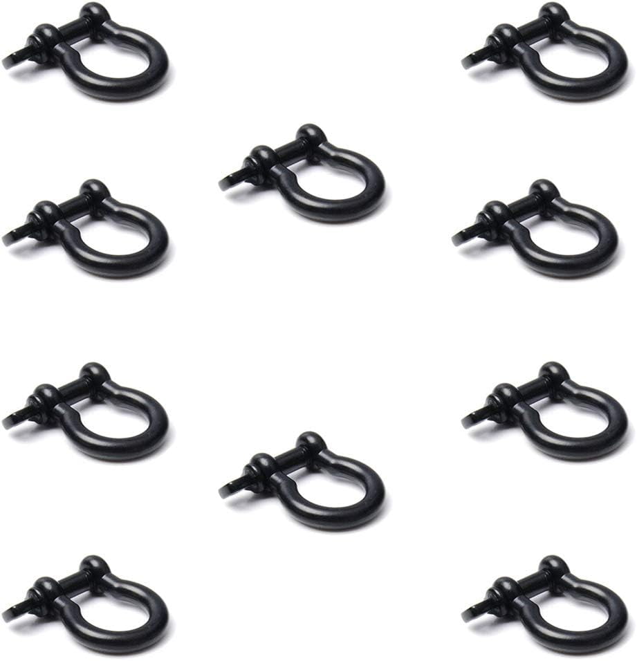 10 Pack Paracord Bracelet Clips 3/8”Bow Anchor Shackle D Shackles Screw ...