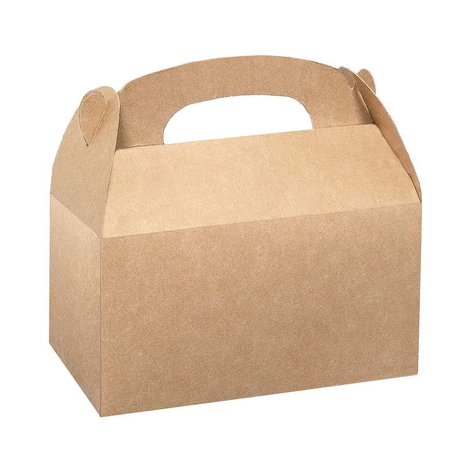 10 Pack Party Treat Boxes, 6 x 3.5 x 3.5 Inches Brown Gift Boxes with ...