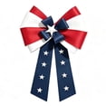10 Pack Of Patriotic Bow Wreath Attachment Red White Blue Star And ...