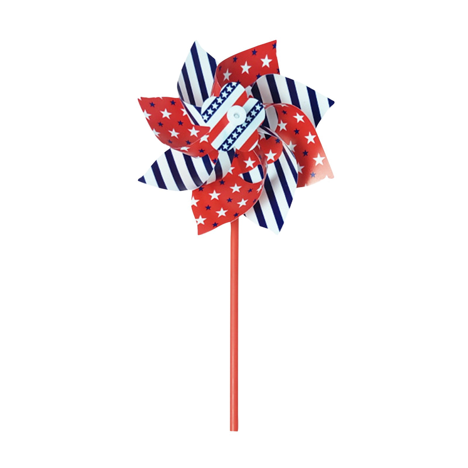 10 Pack Patriotic Pinwheel for Outdoor Garden Decor, Red White Blue ...