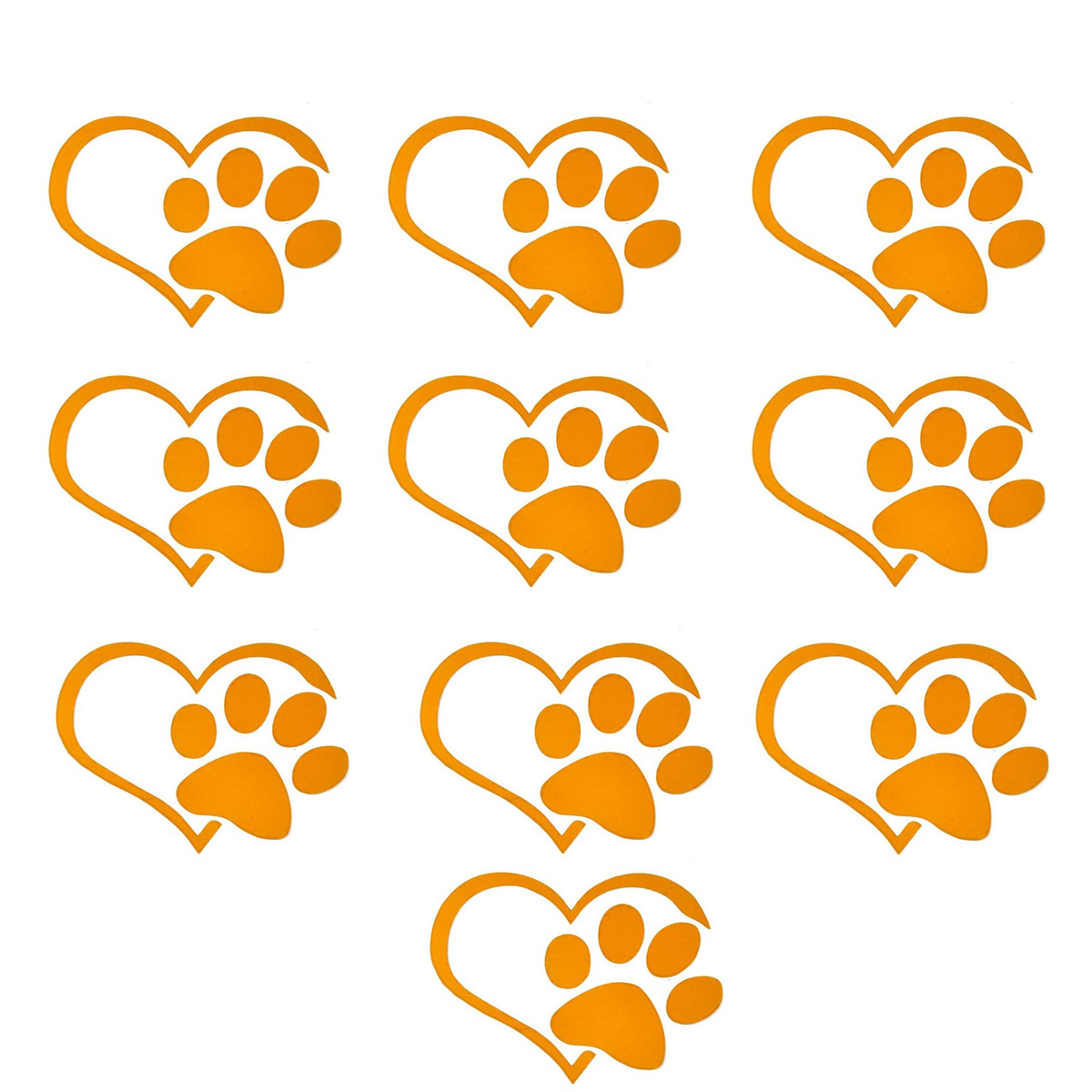 10 Pack Pet Puppy Paw Print Decal for Auto Window, Bumper, Laptops ...