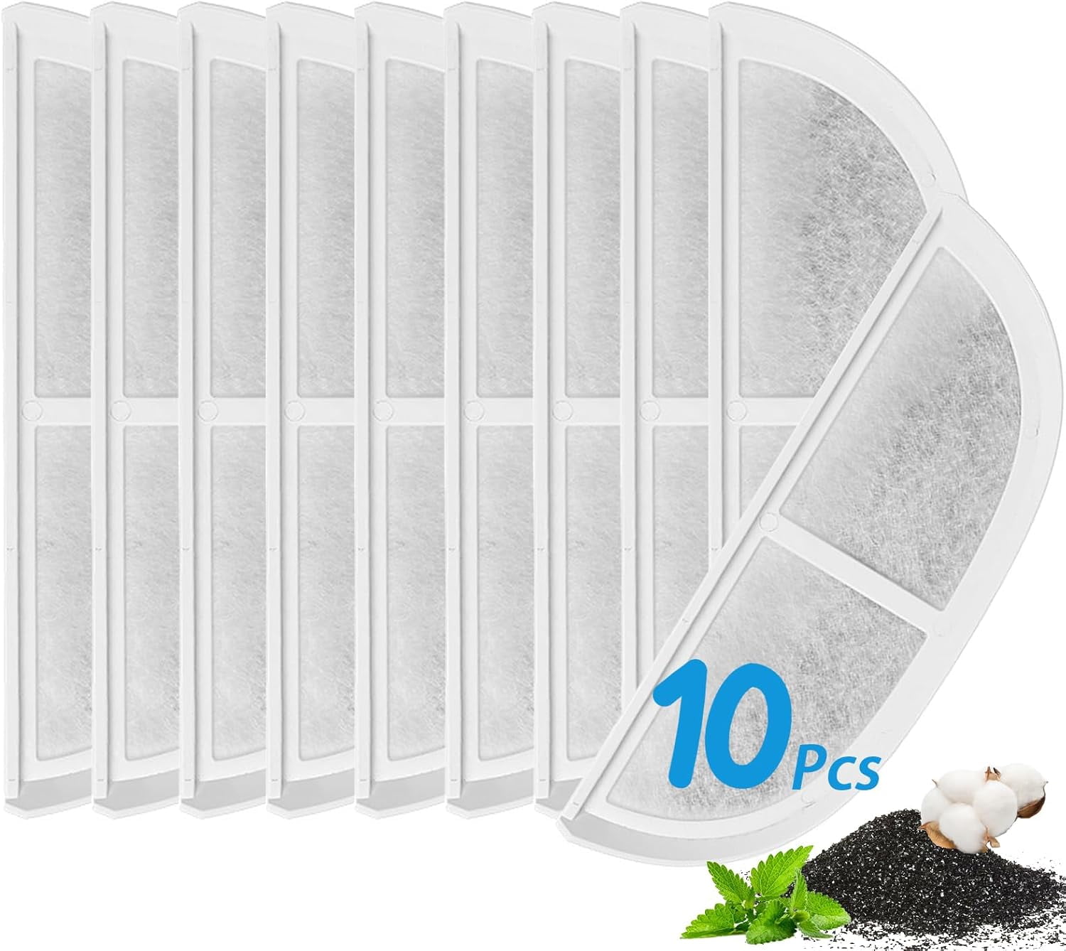 10 Pack Pet Water Fountain Filter Replacements Compatible with Eufy Pet ...