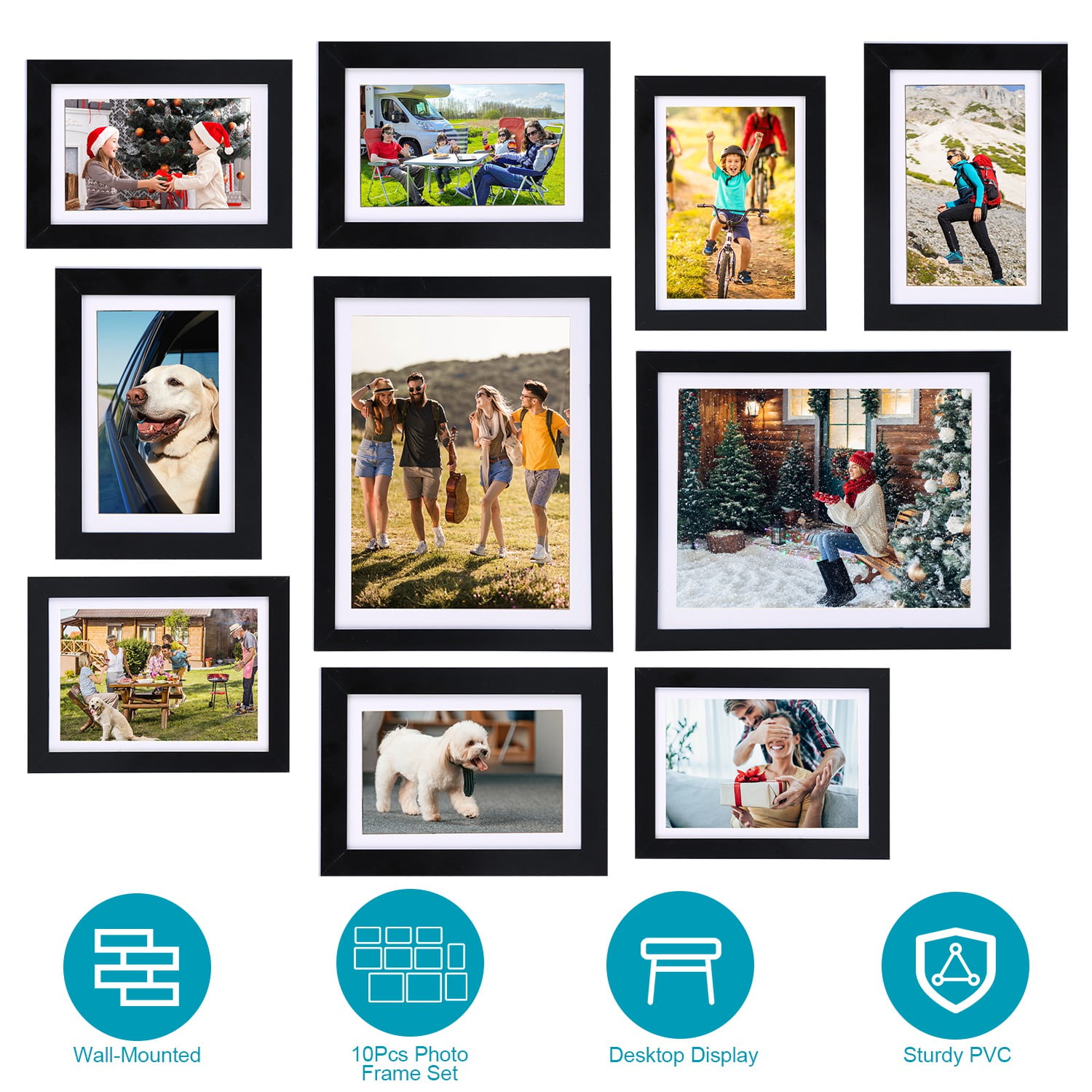 10 Pack Picture Frames Collage Wall Decor, Gallery Wall Frame Set for ...