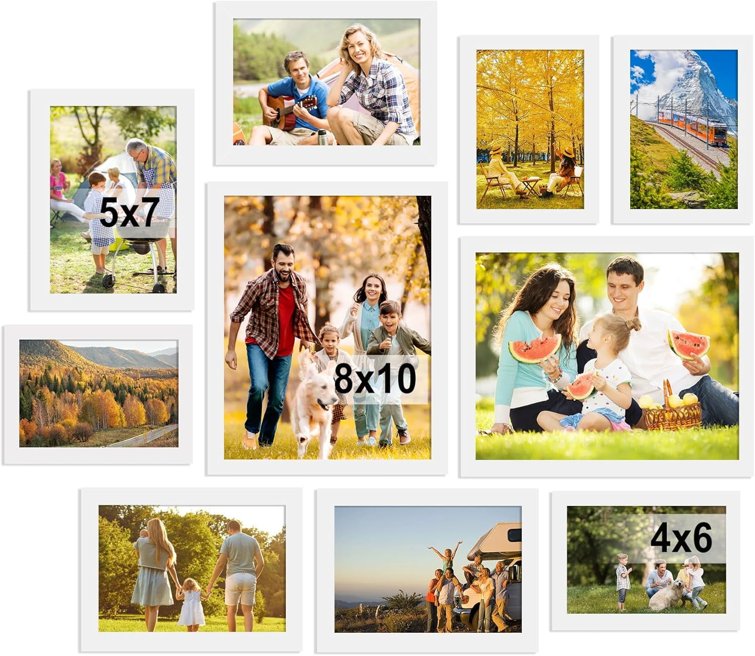 10 Pack Picture Frames Collage Wall Decor, Gallery Wall Frame Set for ...