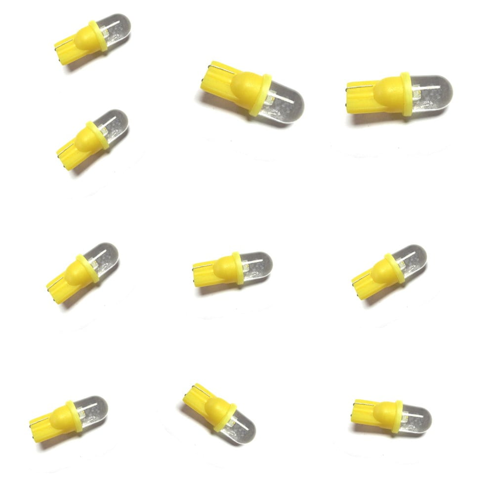 10 Pack Pinball replacement bulb LED 6.3 volt AC, 555 clear wedge base ...