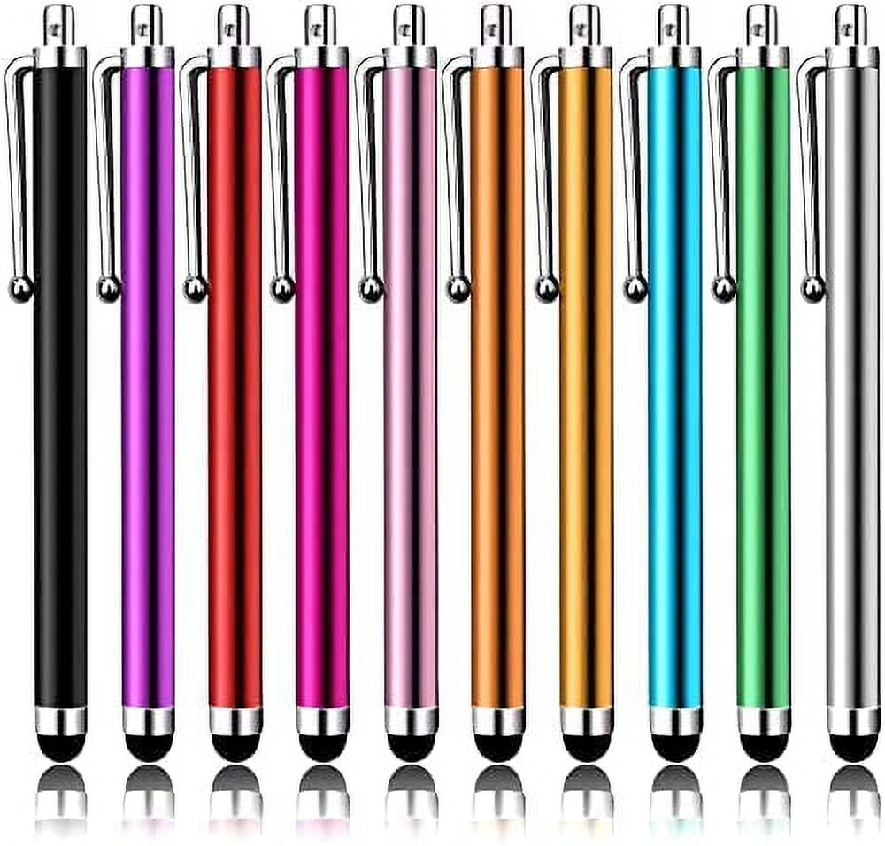 10-Pack Pink Purple Black Green Silver Stylus Pens for Touch Screens ...