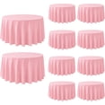 10 Pack Pink Round Tablecloth 90 Inch Round Table Cloth Wrinkle ...