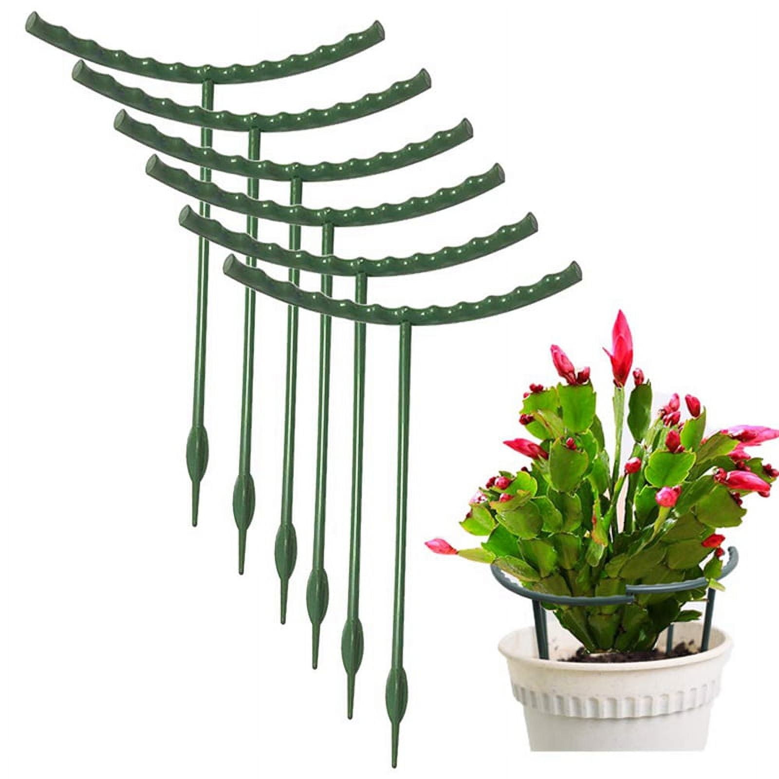 10 Pack Plant Support Plant Stakes, Plastic Half Round Plant Support ...