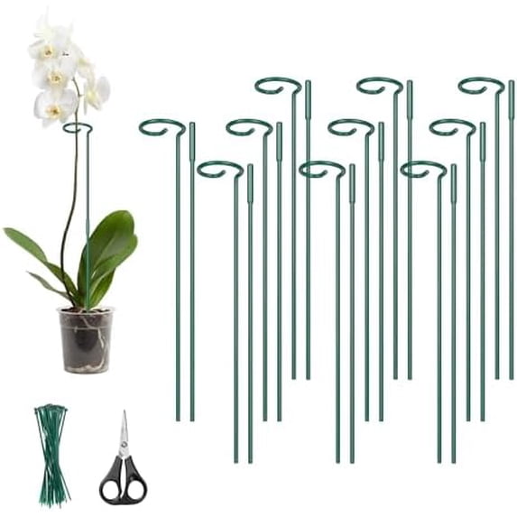 10 Pack Plant Support Stakes - 4.5mm Thick Adjustable Sizes 16 or 32 ...