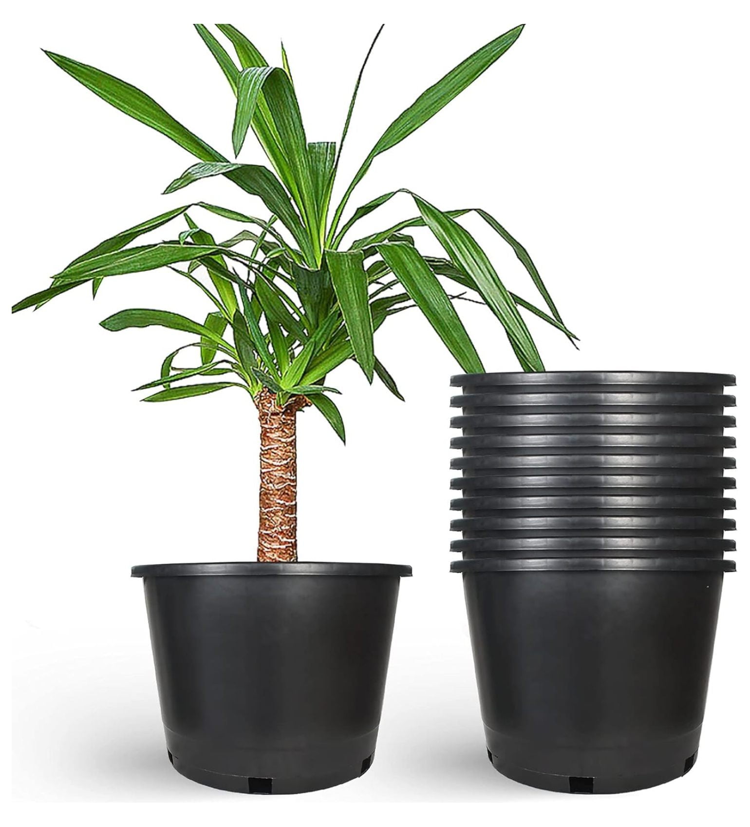 10 Pack Planter Nursery Pots 8.4 Gallon Pots for Plants, Plastic Flower ...