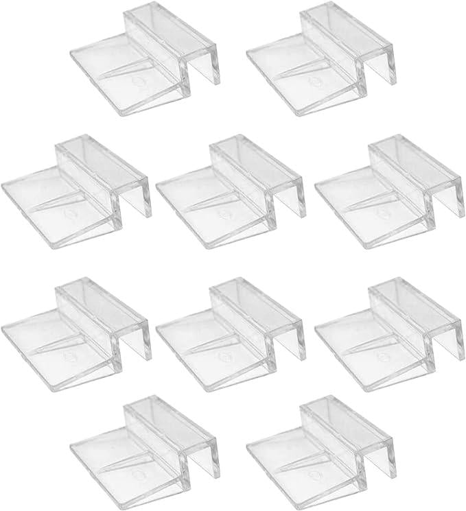 10 Pack Plastic Clips For Aquarium Covers, 6mm Clear Film Glass ...