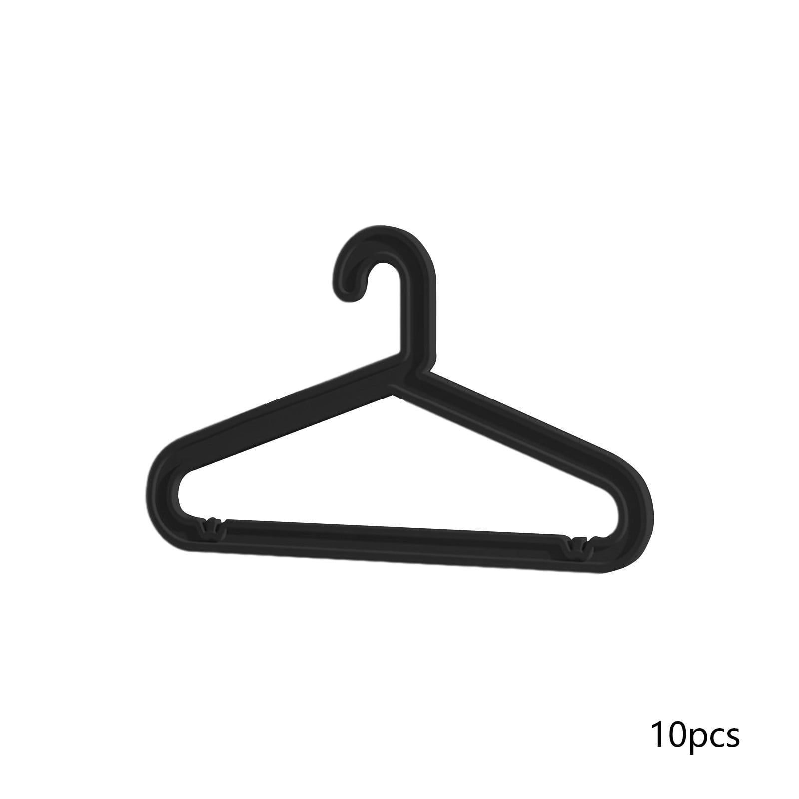 10 Pack Plastic Clothes Hangers, Adult Size Durable Non-Slip Hangers ...