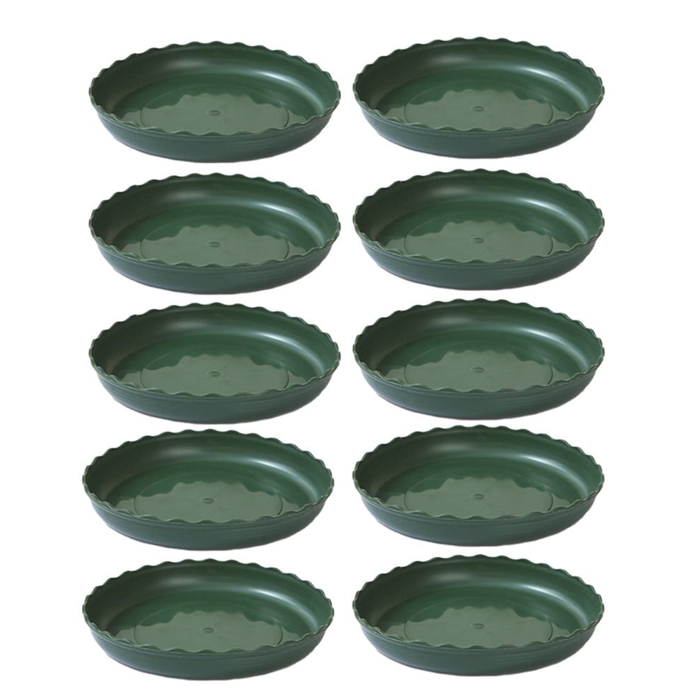 10-Pack Plastic Flower Pot Saucers Decorative Lace Plant Trays With ...