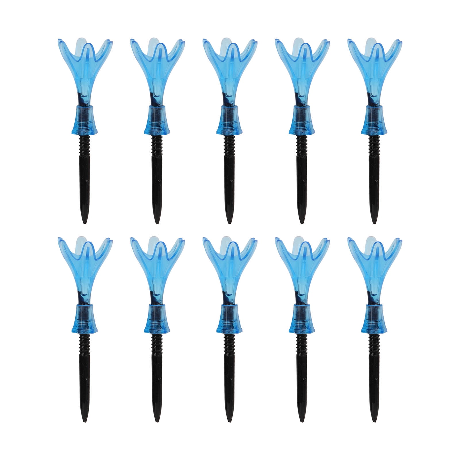 10-Pack Plastic Golf Tees, Adjustable Height, Stable Ball Holders ...