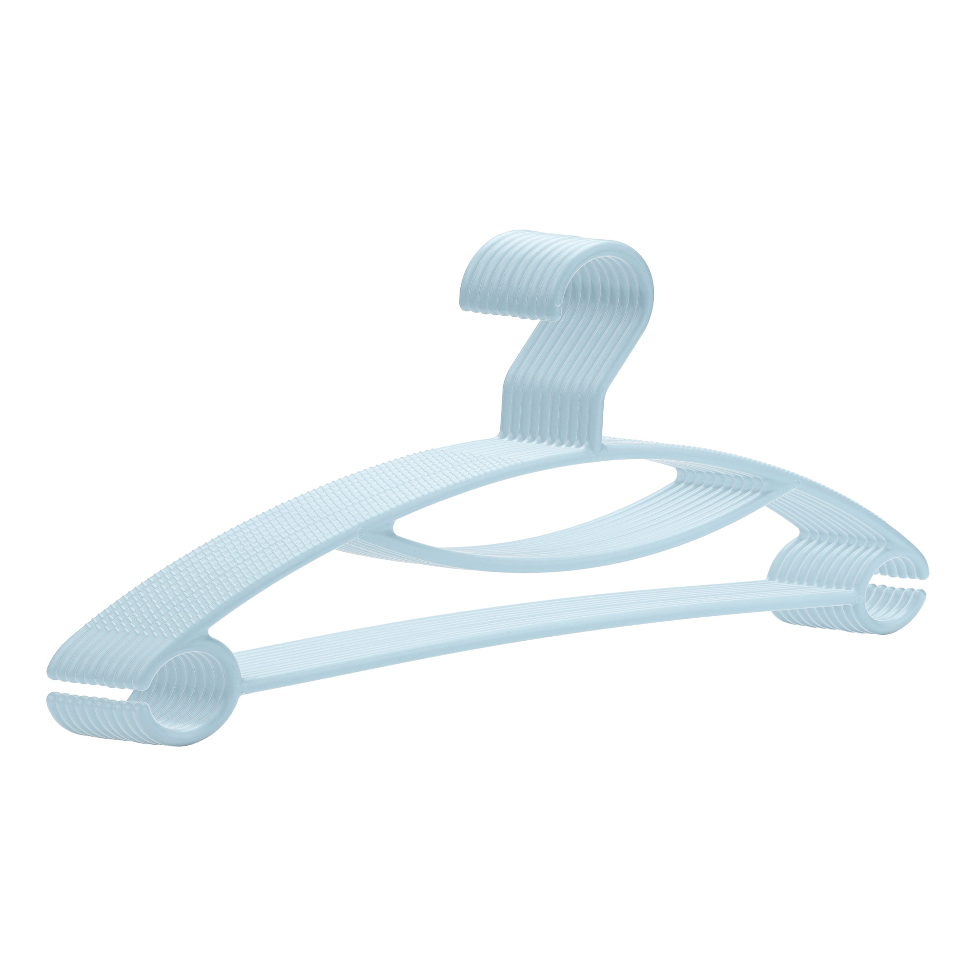 10 Pack Plastic Non-Slip Hangers, Durable Space Saving Clothes Hangers ...