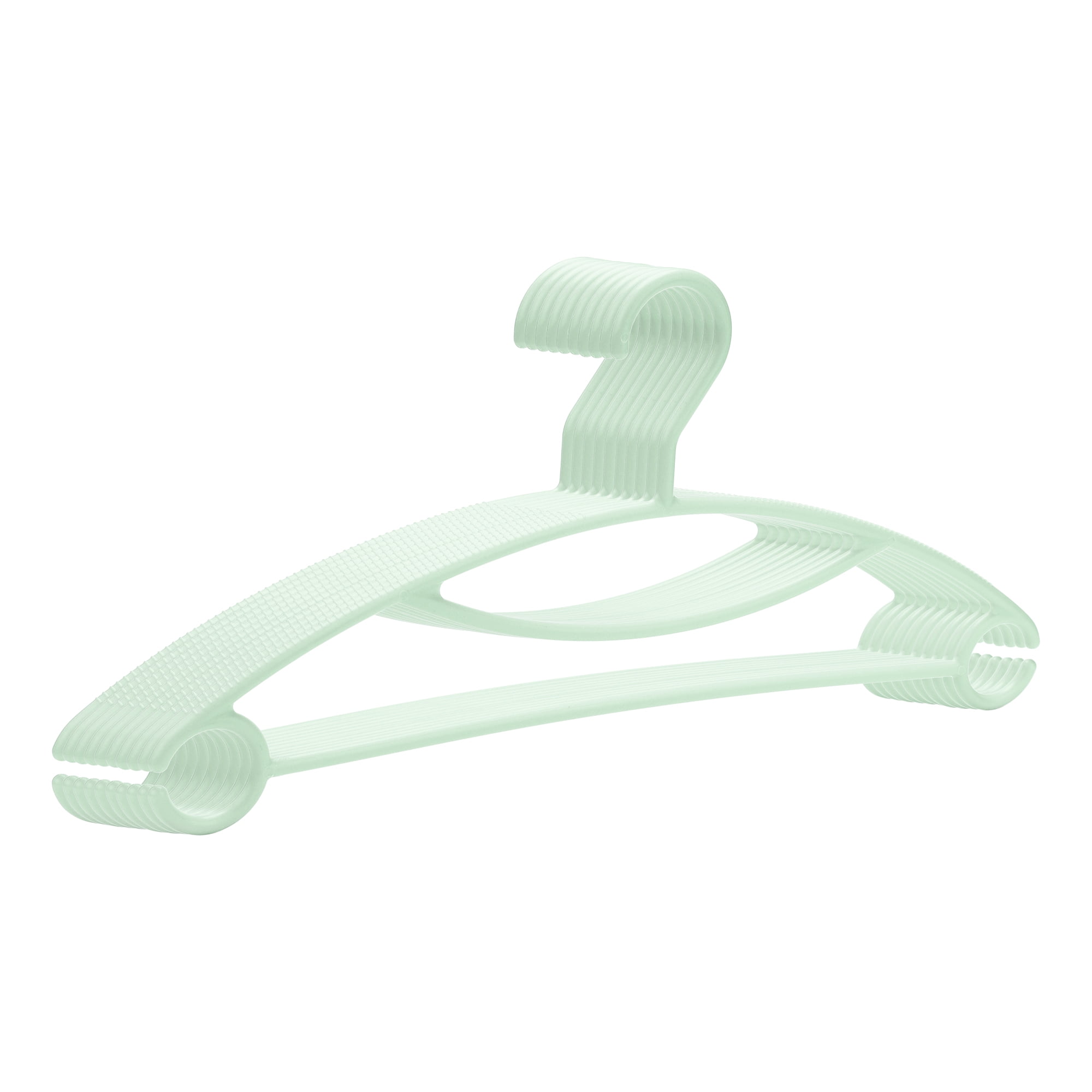10 Pack Plastic Non-Slip Hangers, Durable Space Saving Clothes Hangers ...