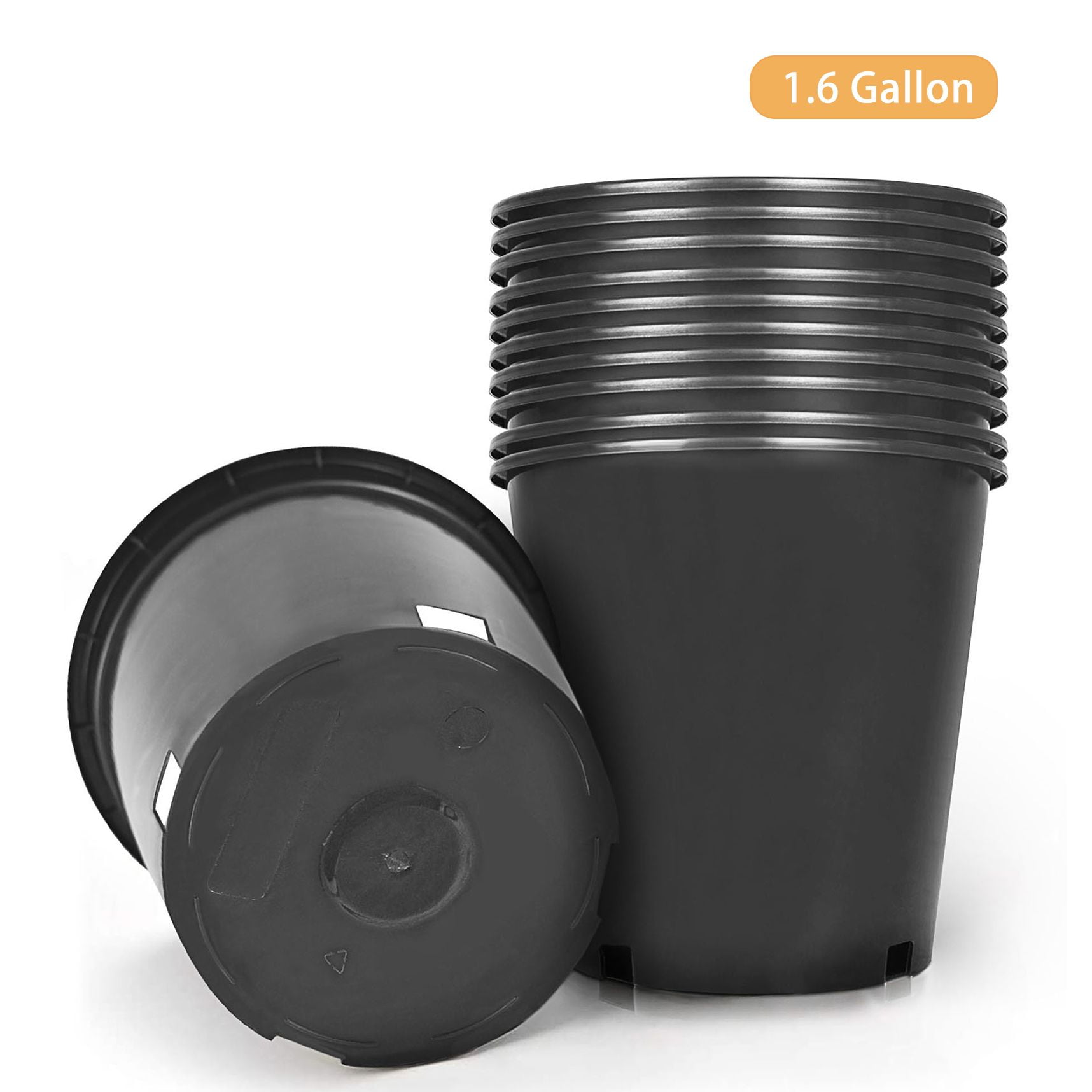 10 Pack Plastic Plant Pots Seedling Cups Plant Container Nursery Pots ...