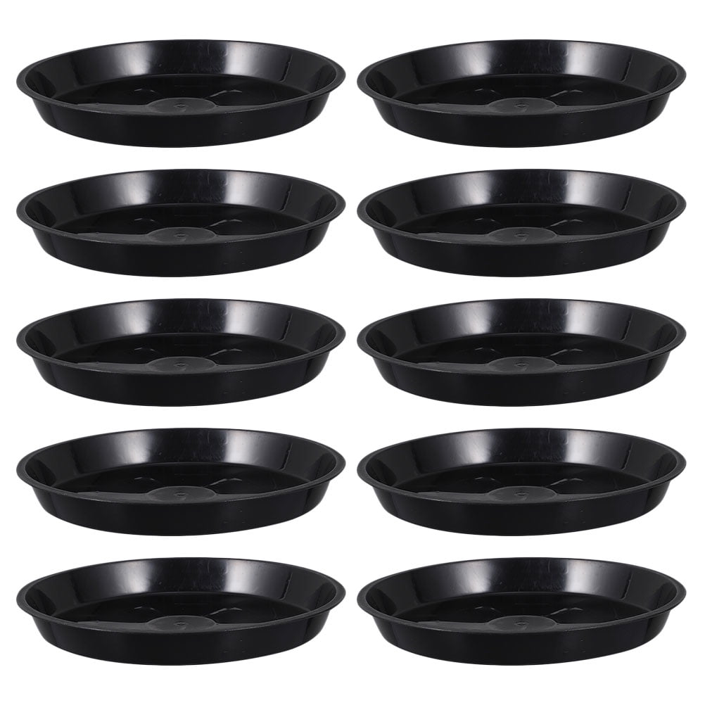 PBPBOX Indoor Plant Tray Black Plastic for Shopping Mall 10Pcs 13.6X13 ...