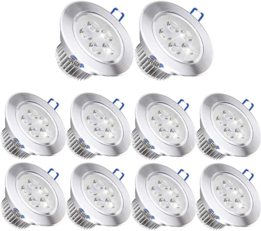 10 Pack,Pocketman 110V 5W Dimmable LED Ceiling Light Downlight,Cool ...