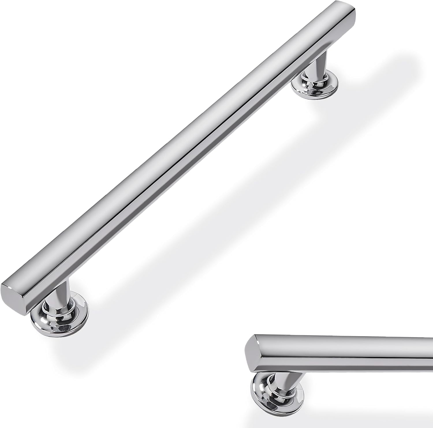 10 Pack Polished Chrome 6 Inch Center Hole Cabinet Pulls Kitchen ...