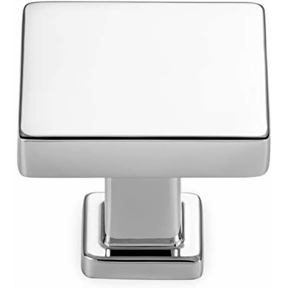 10 Pack Polished Chrome Cabinet Knobs Chrome Drawer Knobs K08 Square ...
